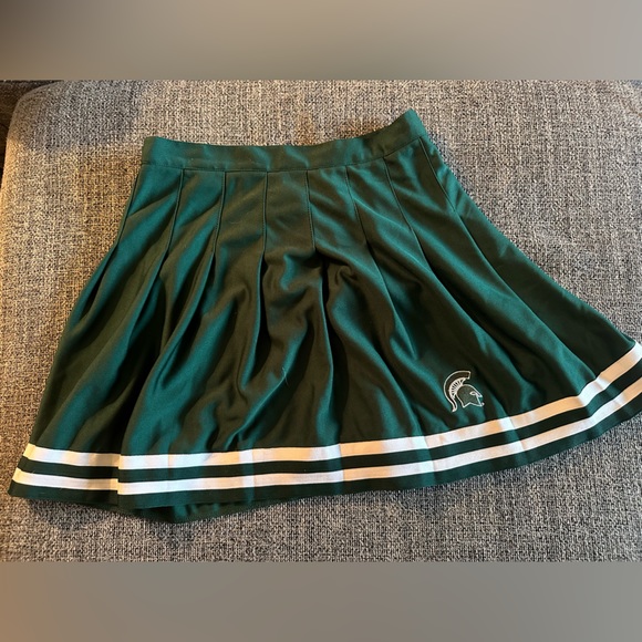 Champion | Skirts | Green Msu Champion Pleated Double Knit Cheerleading ...